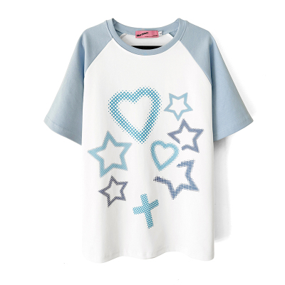 宽松中等纯棉中性原创短袖二次元