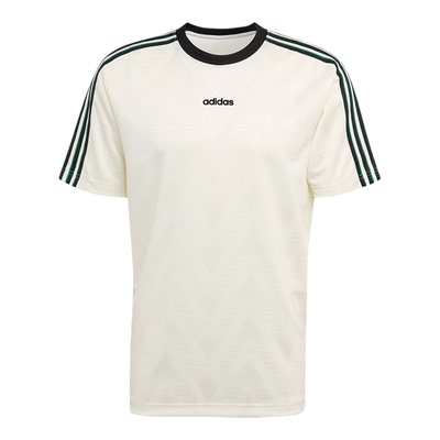 Adidas/阿迪达斯官方正品王鹤棣同款男士提花文化圆领短袖KE2139