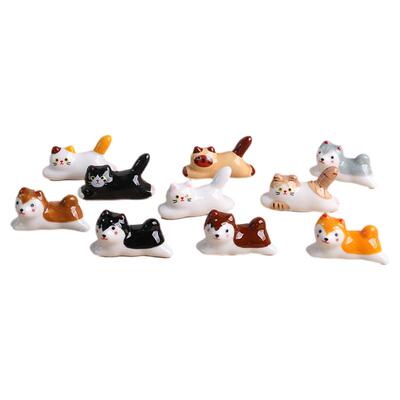 可爱陶瓷摆件餐桌筷子托