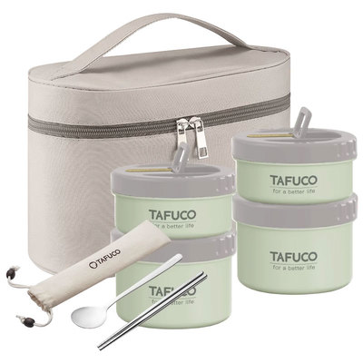 泰福高316L多层保温饭盒可微波