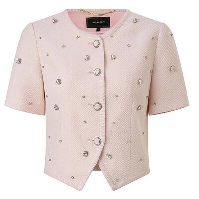 华丽感立体钉钻、千金感粉色花纱