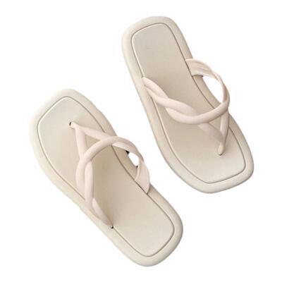 人字拖女夏外穿防滑厚底