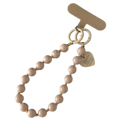 结实尼龙绳棕色串珠手机车钥匙扣