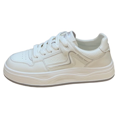 软皮软底减龄学院通勤早八小白鞋