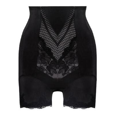 DonnaForte简约超高腰短腿塑裤高弹舒爽细网面料|蔷薇格调