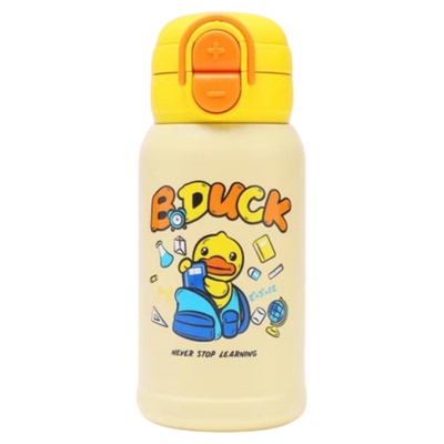 小黄鸭不锈钢儿童保温杯一盖双饮