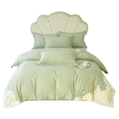 轻奢风180支全棉纯棉刺绣四件套