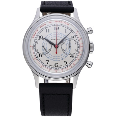 复古海鸥手动上弦男测速计时码表