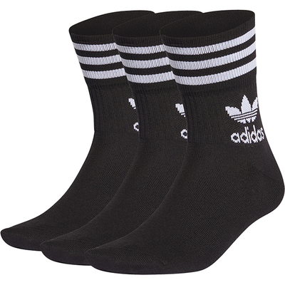 Adidas/阿迪达斯官方正品三叶草男女中筒透气跑步袜三双装GD3576