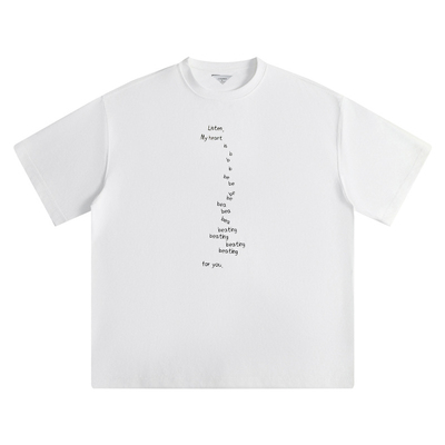 听我的心在为你跳动纯棉短袖T恤