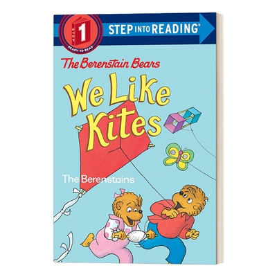 英文原版 Step into Reading 兰登阅读进阶1 贝贝熊 我们喜欢风筝 The Berenstain Bears 儿童分级阅读 识字英语启蒙 英文版 进口