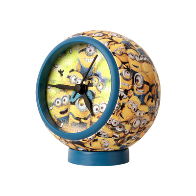 3djp小黄人桌上时钟拼图钟表摆件