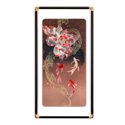 玄关新中式荷香清韵织锦绣装饰画