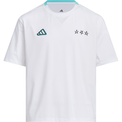 Adidas/阿迪达斯正品2025夏季款儿童透气运动宽松短袖JM3453
