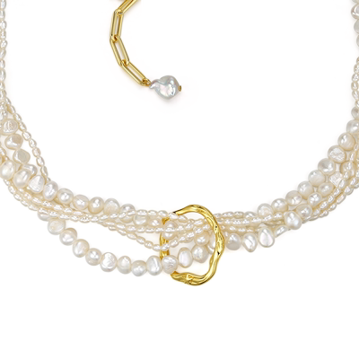 missqueeny珍珠锁骨链