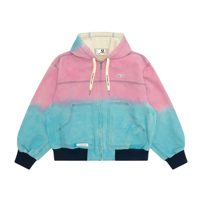 Aape猿人小标徽章做旧撞色夹克