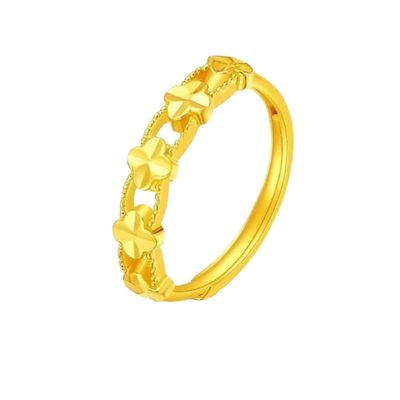 沙金四叶草戒指女|超1500人收藏