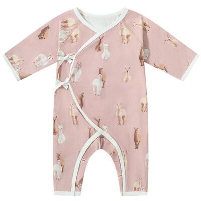 Griny蚕丝棉新生儿婴儿衣服服宝宝连体衣春秋款长袖百天哈衣爬服