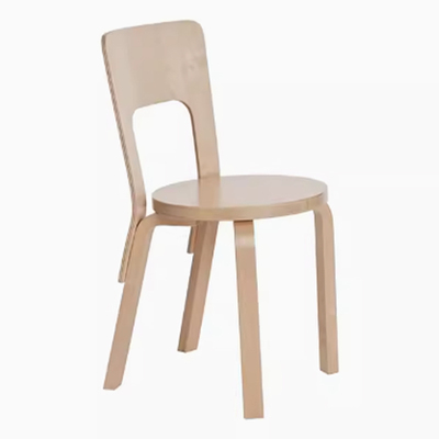 芬兰Artek委66实木餐椅