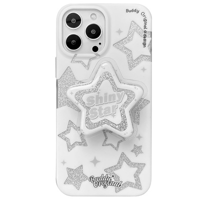 苹果14promax原创闪粉星星手机壳