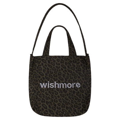 wishmore手提四季斜挎包时尚大容量旅行单肩高级感豹纹学生托特包