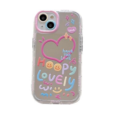 iphone16粉色镜面手机壳少女心