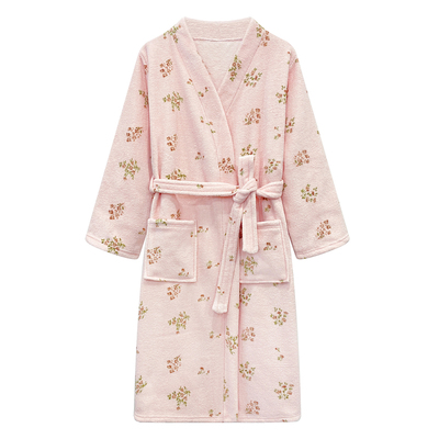 珊瑚绒睡衣睡袍女可穿式冬加厚吸水速干洗完澡穿的裹全身浴巾浴袍