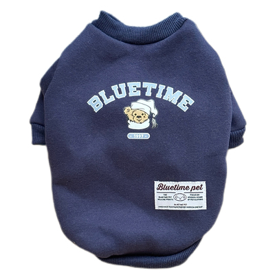 bluetime猫狗抓绒卫衣美式复古