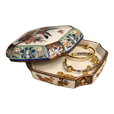 欧式陶瓷法式高档收纳胭脂首饰盒