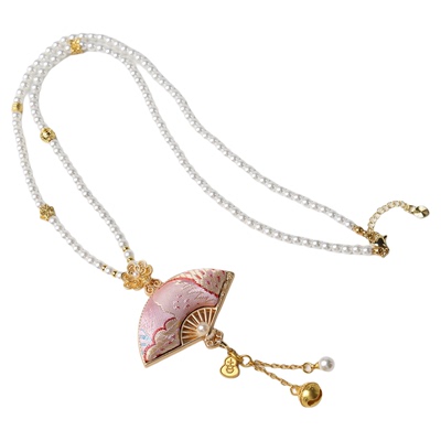 珍珠贝宋锦流苏链唐卡挂链佛牌链