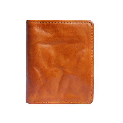 日系做旧头层牛皮迷你小钱包卡包