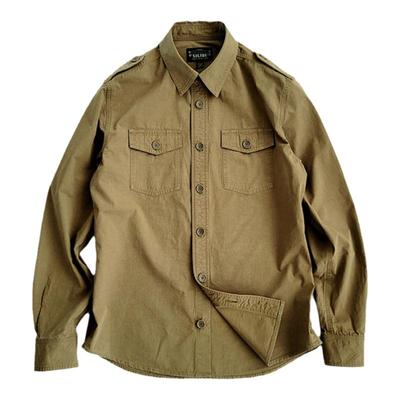 西里布全棉工装长袖衬复古