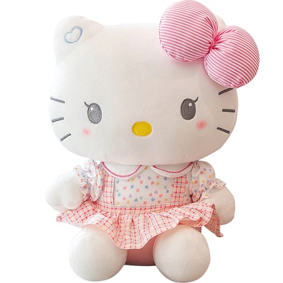 可爱公仔粉色猫咪毛绒玩具