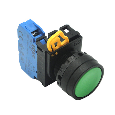 和泉按钮开关YW1B-M1E10G R Y B YW-E10 22mm自复位启动平头按钮