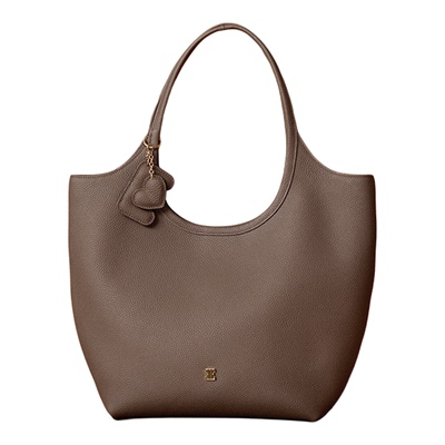 ELLE新款真皮头层牛皮单肩托特包