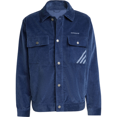 阿迪达斯女士灯芯绒翻领外套