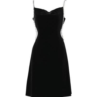 高密天鹅绒面料短款吊带连衣裙