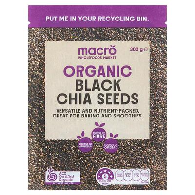 澳洲代购 Macro Organic Black Chia Seeds有机黑奇亚籽 300g