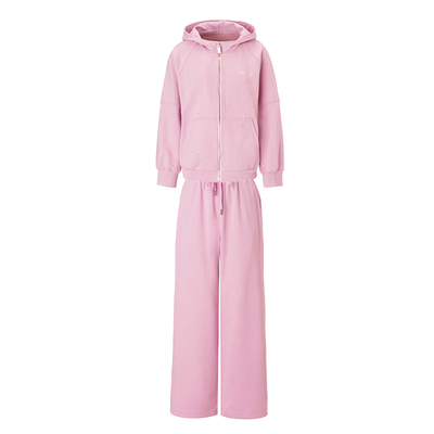 纯棉连帽阔腿裤休闲运动套装卫衣