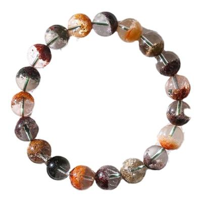 天然彩幽灵聚宝盆水晶手链