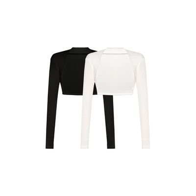 修身高腰百搭长袖薄款开衫上衣