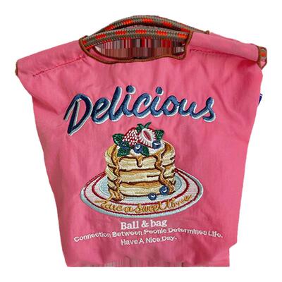 卡通mini刺绣女包环保布袋迷你