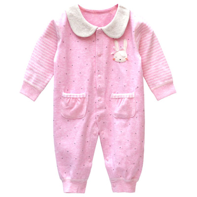 津贝长袖闭裆彩棉3-6月舒密哈衣