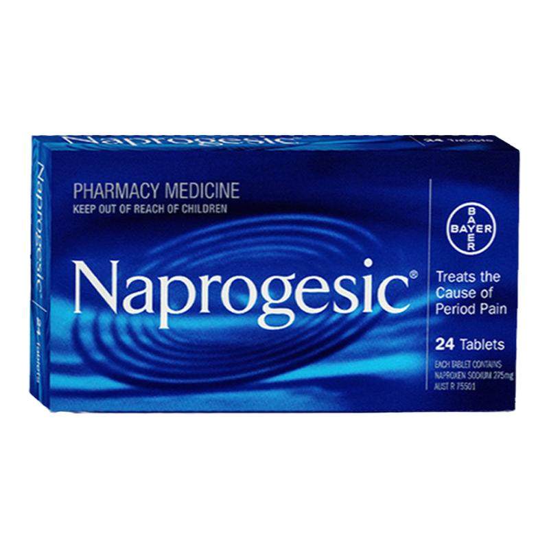 Naprogesic拜耳Bayer痛经小蓝片萘普生女性姨妈止痛痛经药缓释片_虎窝淘