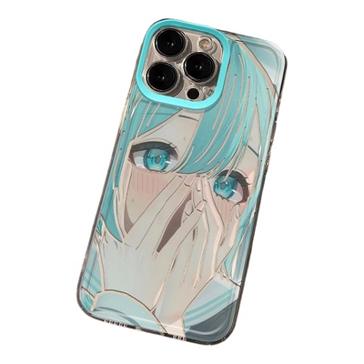 Apple苹果卡通透明保护壳蓝色