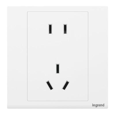 TCL罗格朗开关插座面板家用暗装墙壁86型USB五孔朗淳玉兰白二三插