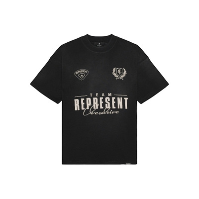 REPRESENT WORLD CHAMPIONSHIP 夏季T恤 黑色REVOLVE小众新款