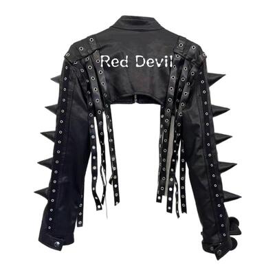 【AGD】RedDevil暗黑朋克重工铆钉外套上衣视觉系小众remake皮衣