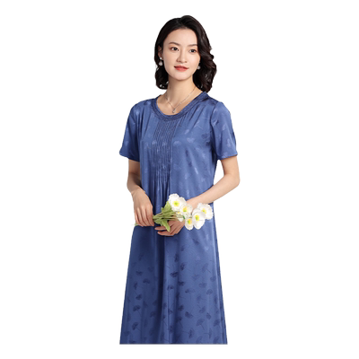 气质弹力桑蚕丝真丝连衣裙女