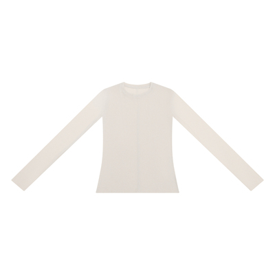 THESOONG/粼粼衫 匠心密缝12针银丝混纺弹力圆领长袖打底衫8706